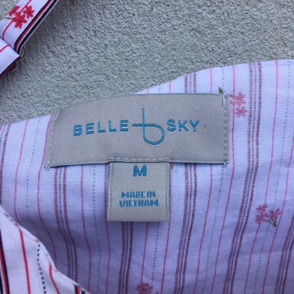 belle sky | Tops | Belle Sky Stripe Floral Off Shoulder Long Sleeve | Poshmark